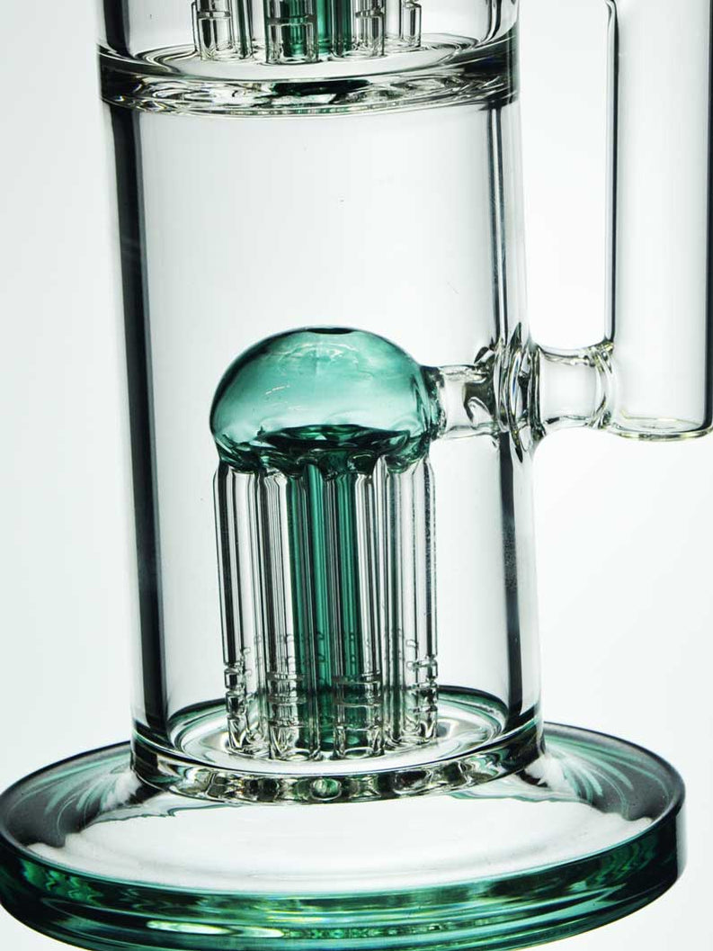 12" Double Chamber Tree Perc Bong — Badass Glass