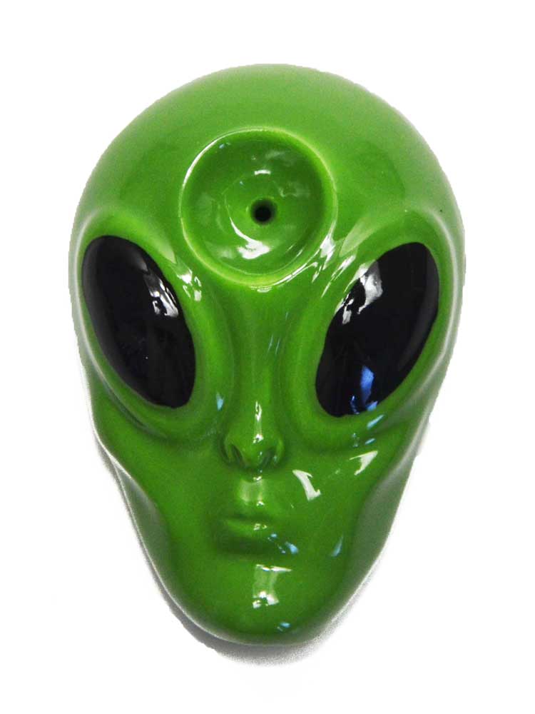 Green Alien Pipe — Badass Glass