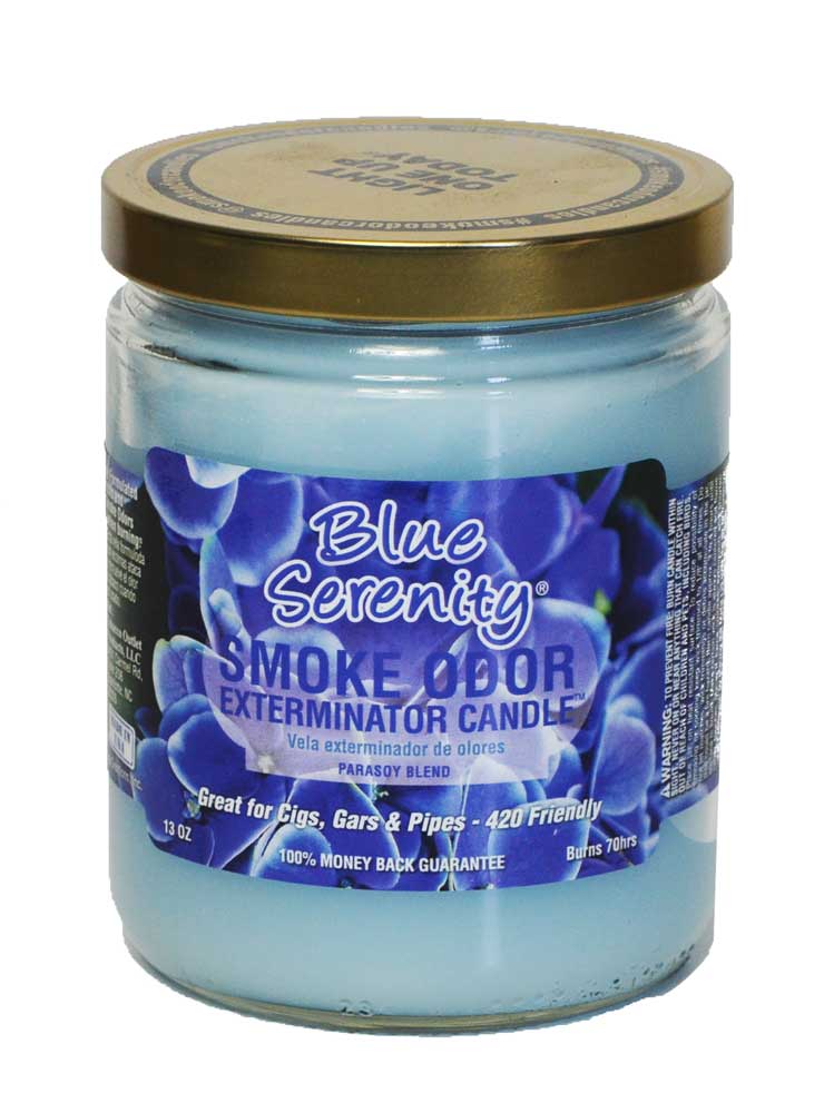 Smoke Odor Exterminator Candle - Blue Serenity — Badass Glass