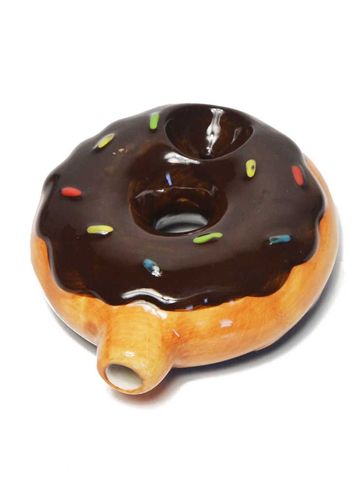 Donut Pipe - Ceramic Hand Painted Pipes at — Badass Glass