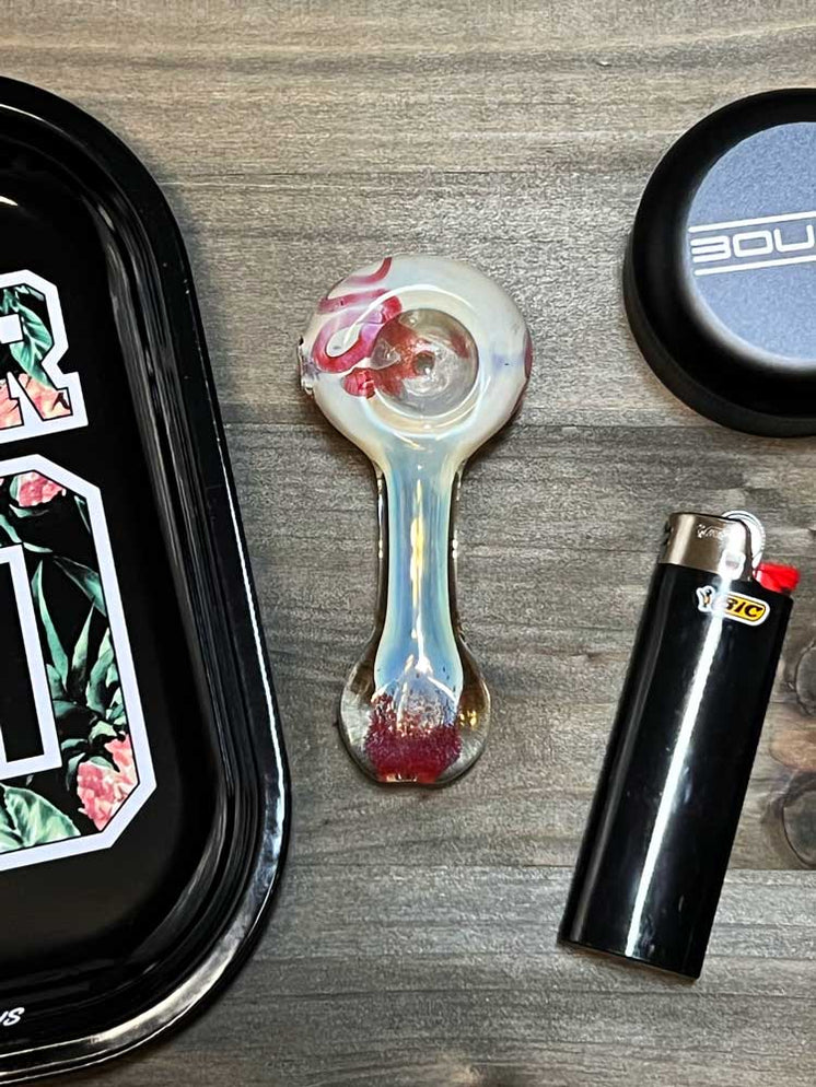 3" Double Blown Glass Pipe - Baby Blue — Badass Glass