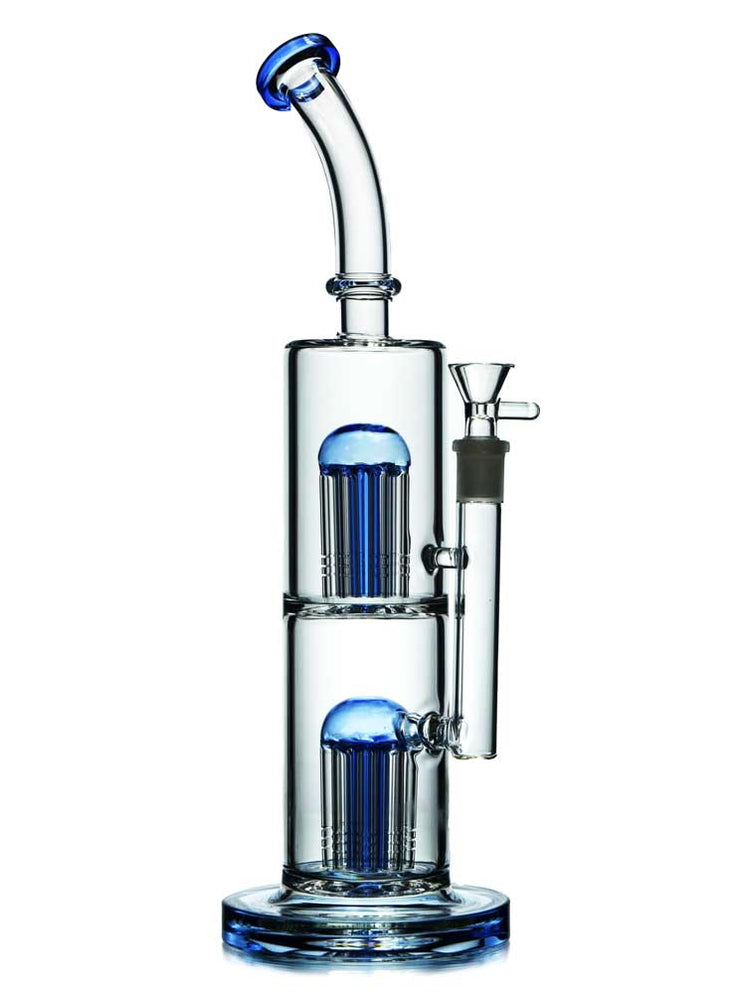 12" Double Chamber Tree Perc Bong — Badass Glass