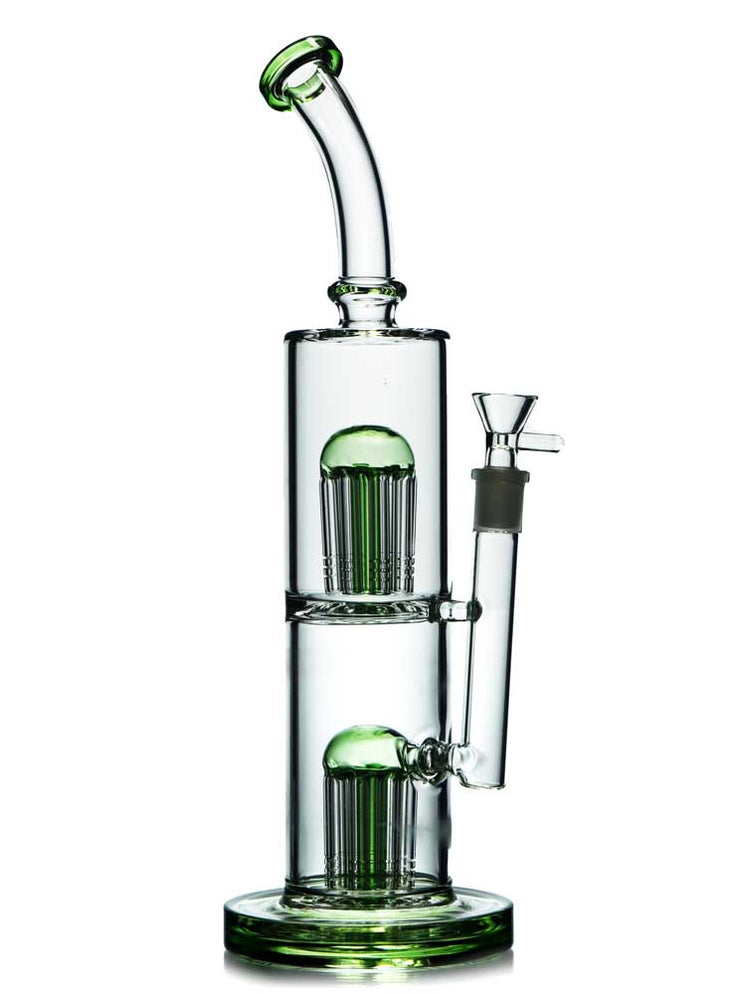 12" Double Chamber Tree Perc Bong — Badass Glass