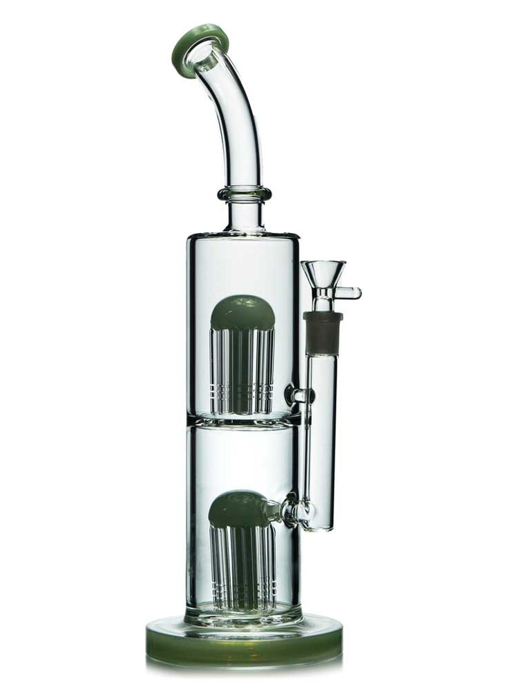 12" Double Chamber Tree Perc Bong — Badass Glass