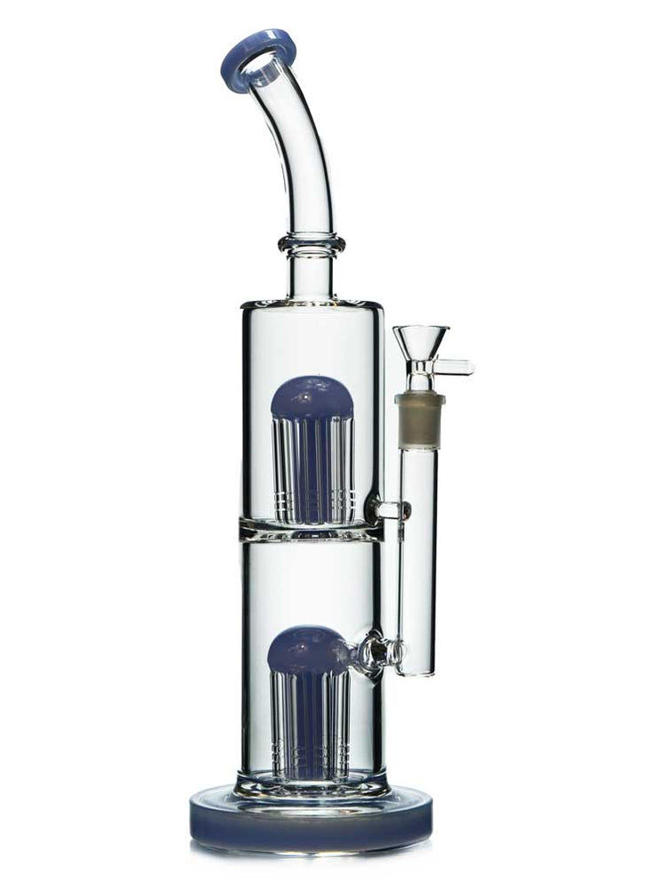 12" Double Chamber Tree Perc Bong — Badass Glass