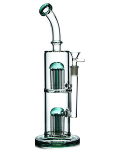 12" Double Chamber Tree Perc Bong — Badass Glass