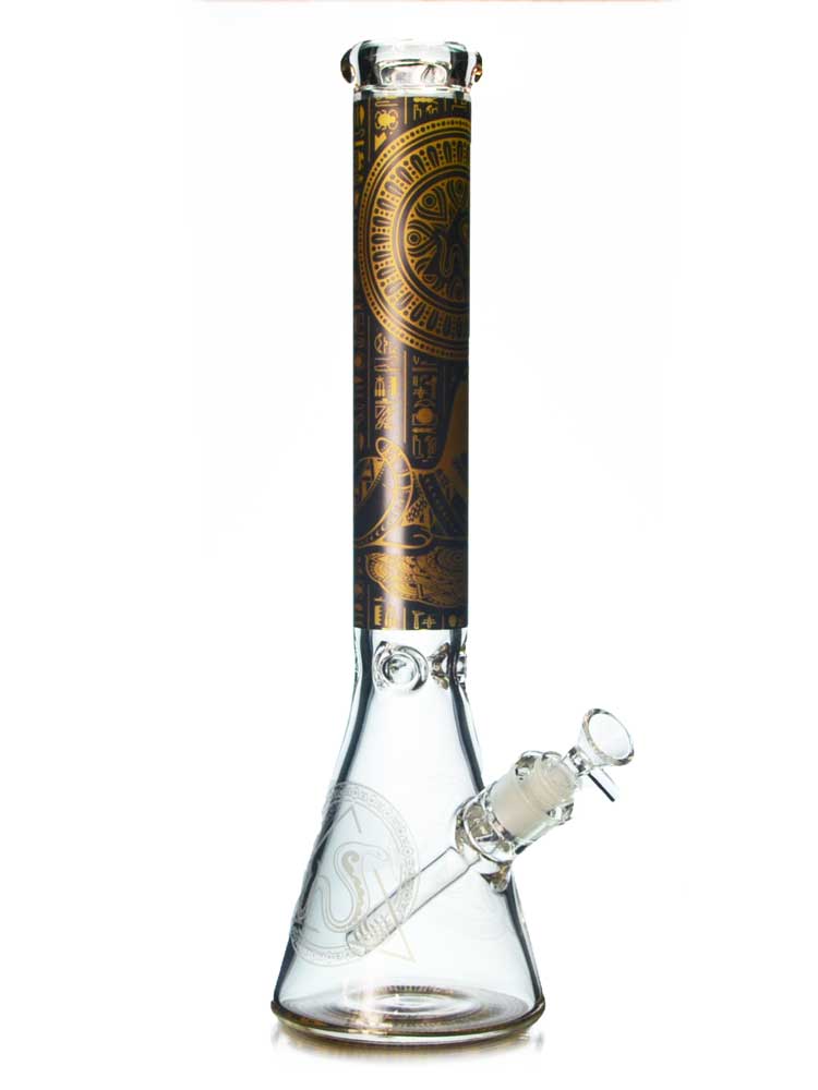 Hieroglyphic Sandblasted Bong by SWRV — Badass Glass