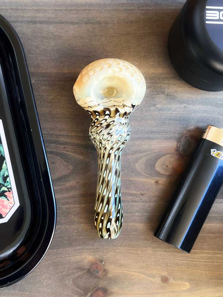 4" Ivory Glass Pipe — Badass Glass