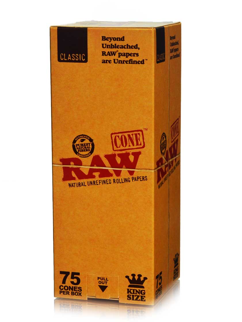 RAW King Size Cones - 75 count — Badass Glass