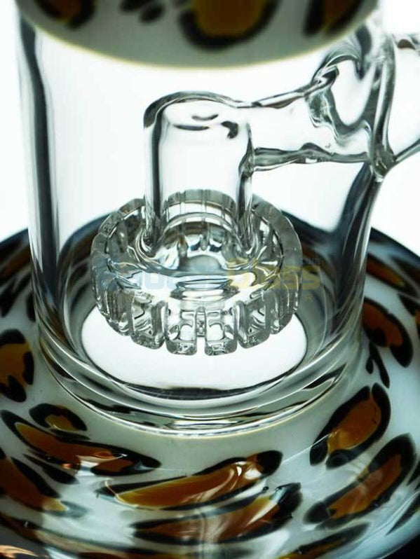 9" Leopard Showerhead Water Pipe by Glob Squad at — Badass Glass