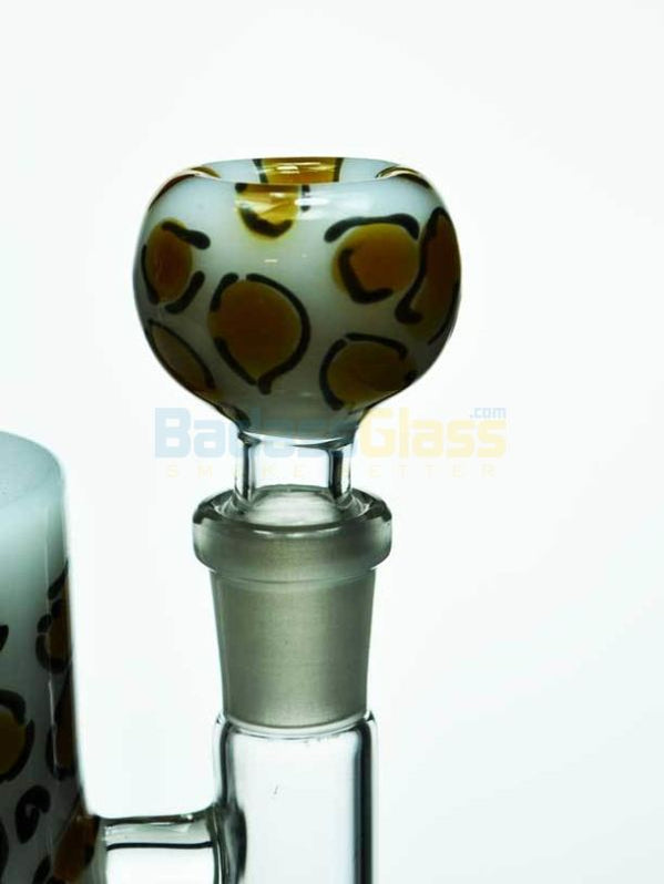 9" Leopard Showerhead Water Pipe by Glob Squad at — Badass Glass