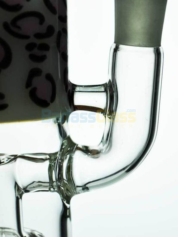 9" Pink Leopard Showerhead Water Pipe by Glob Squad at — Badass Glass