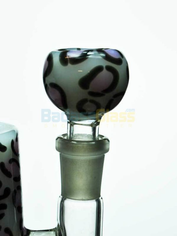 9" Pink Leopard Showerhead Water Pipe by Glob Squad at — Badass Glass