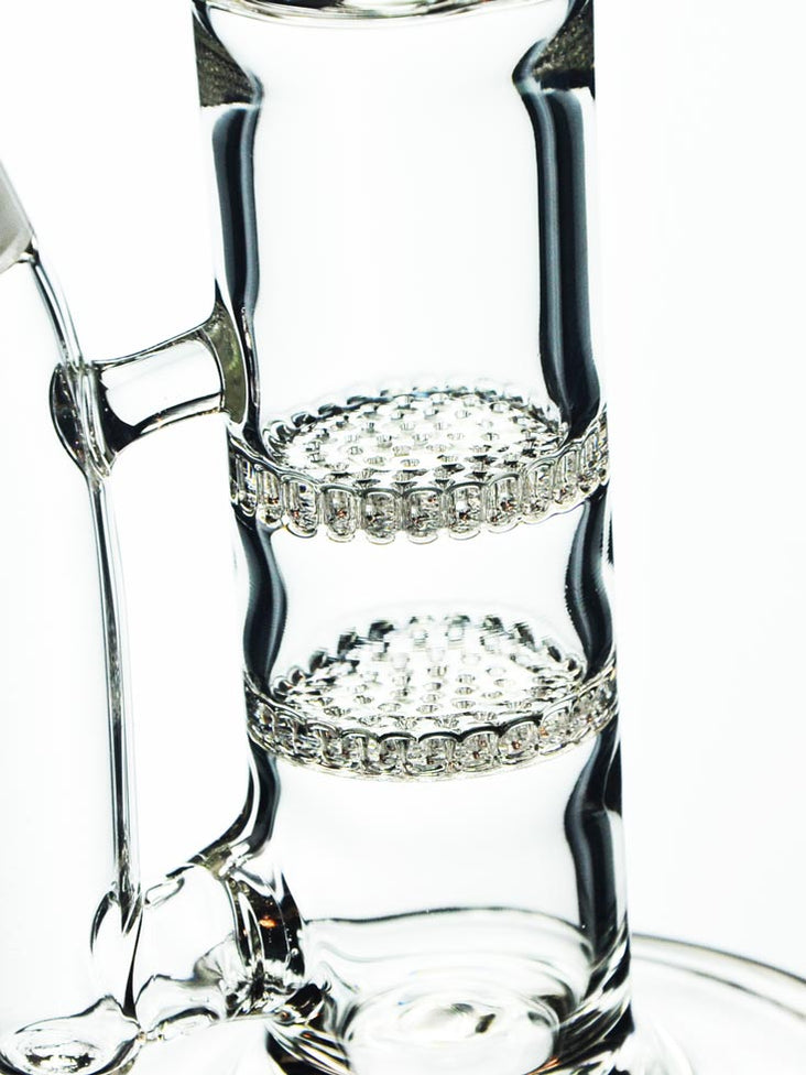 Straight Tube Bongs - Straight Shooter Pipe Bong with Perc - Badass Glass