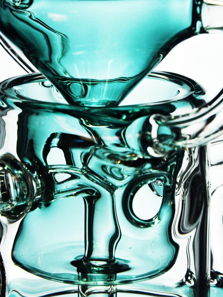 Double Arm Eclipse Recycler Dab Rig — Badass Glass