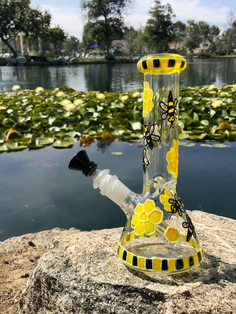 10" Honeybee Bong for Sale — Badass Glass