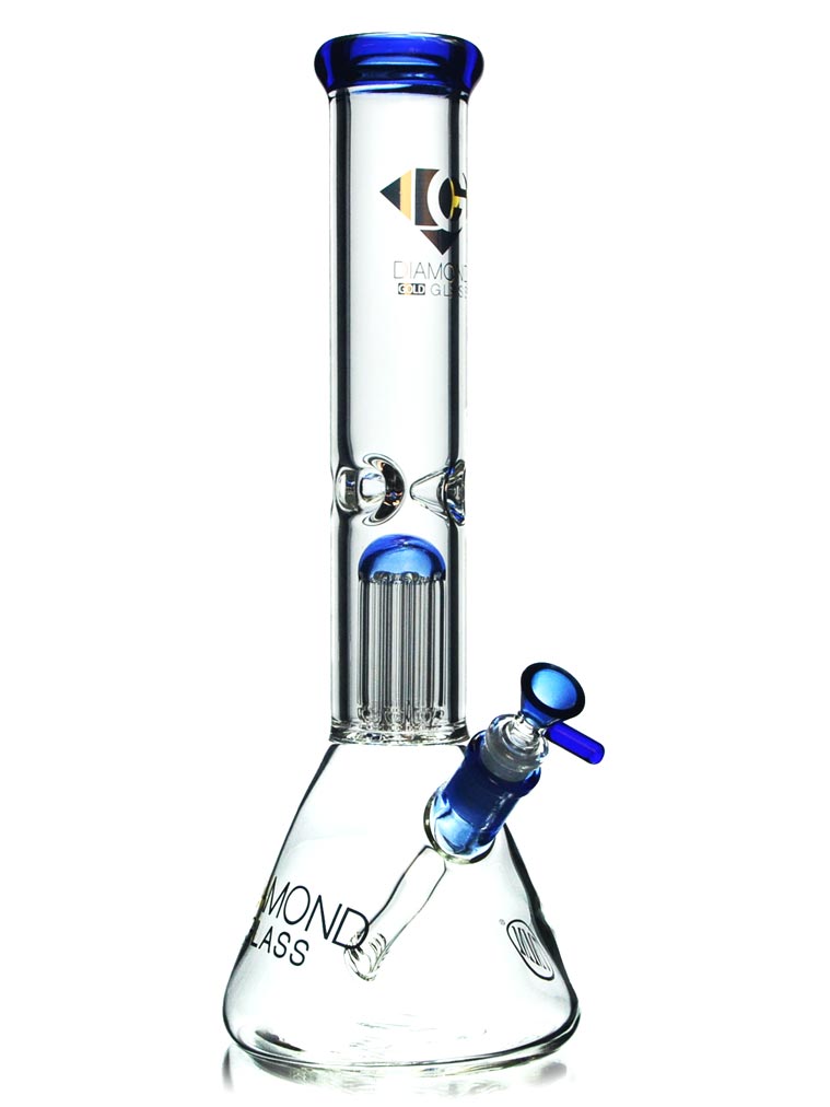 15 inch Diamond 8-arm Beaker Bong at — Badass Glass