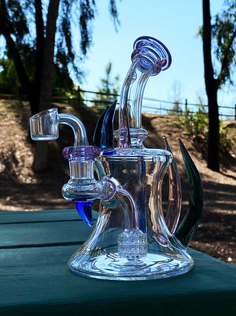Banger Hanger Dab Rig with Horns — Badass Glass