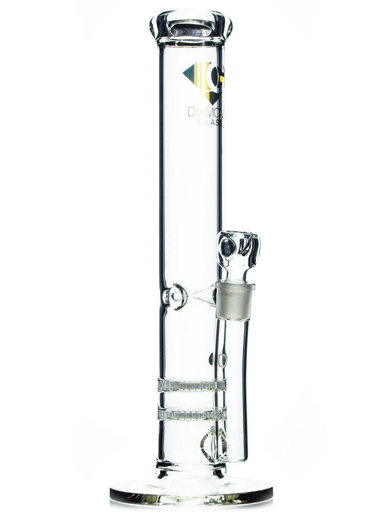 Straight Tube Bongs - Straight Shooter Pipe Bong with Perc - Badass Glass