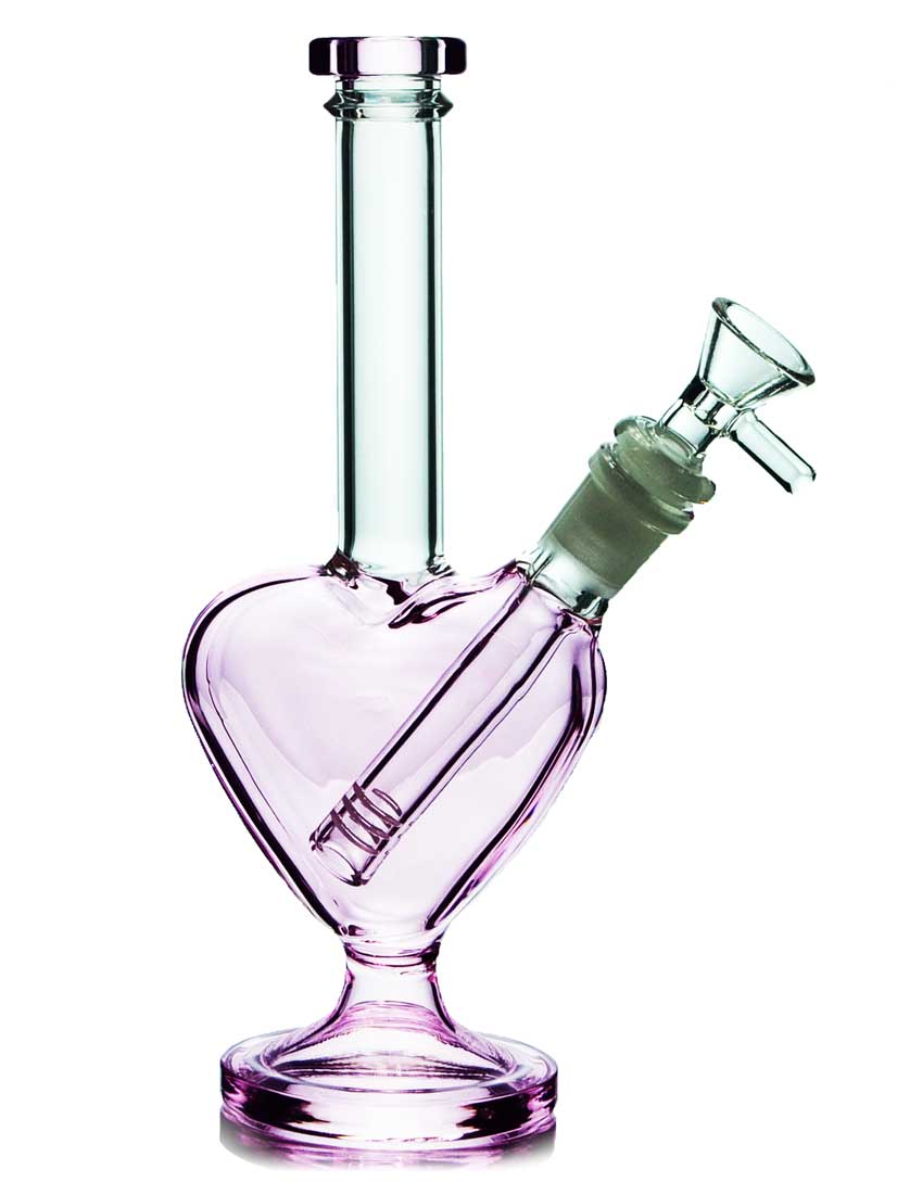 Pink Heart Shaped Bong — Badass Glass