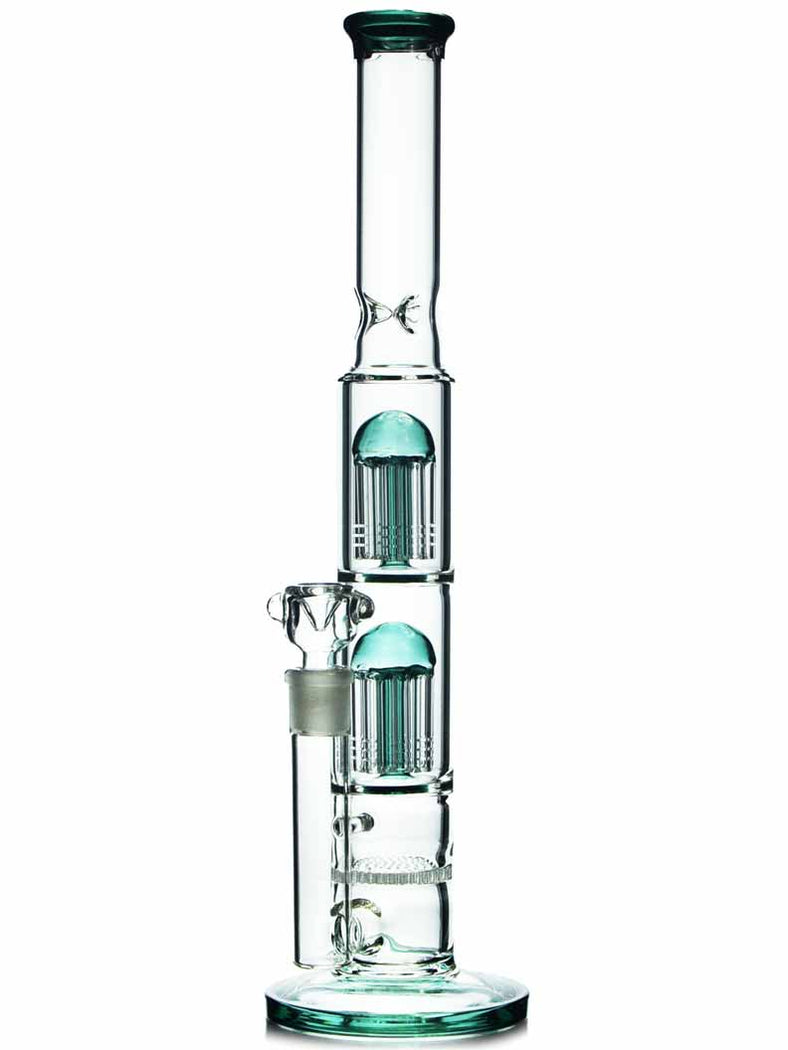 15" Double Tree Perc Bong — Badass Glass