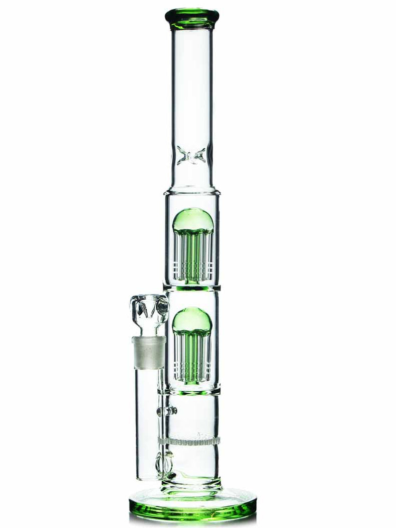15" Double Tree Perc Bong — Badass Glass