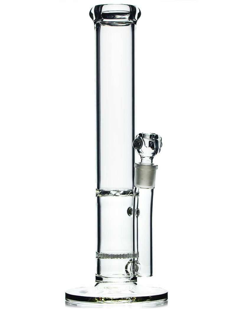 Straight Tube Bongs - Straight Shooter Pipe Bong with Perc - Badass Glass
