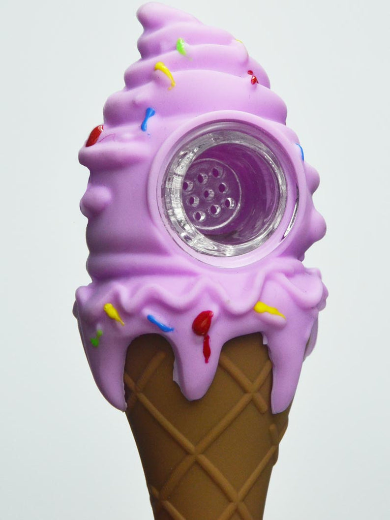 Silicone Ice Cream Cone Pipe | Glass Bongs at — Badass Glass