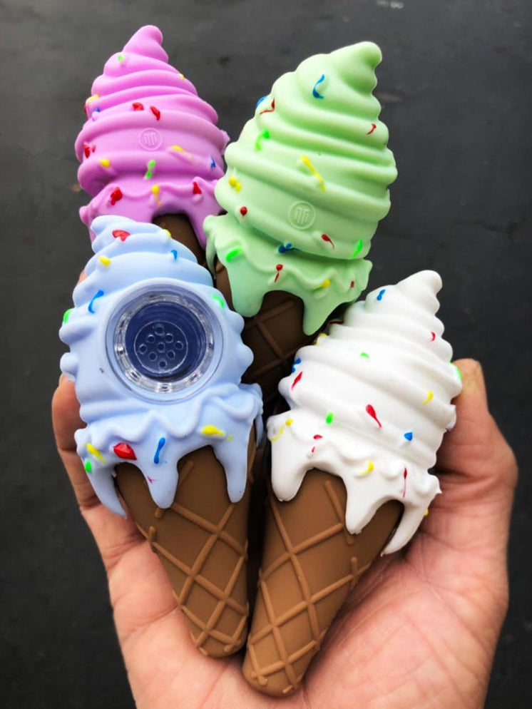 Silicone Ice Cream Cone Pipe | Glass Bongs at — Badass Glass