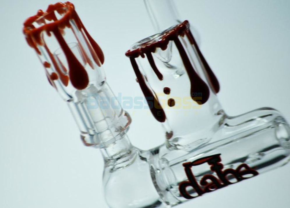 Lay Down Inline Dab Rig with Drips by Dabs Glass at — Badass Glass