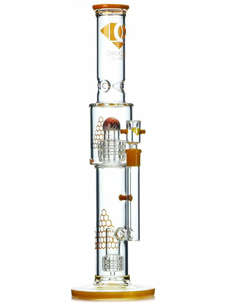 Double Matrix Water Pipe By Diamond Glass — Badass Glass