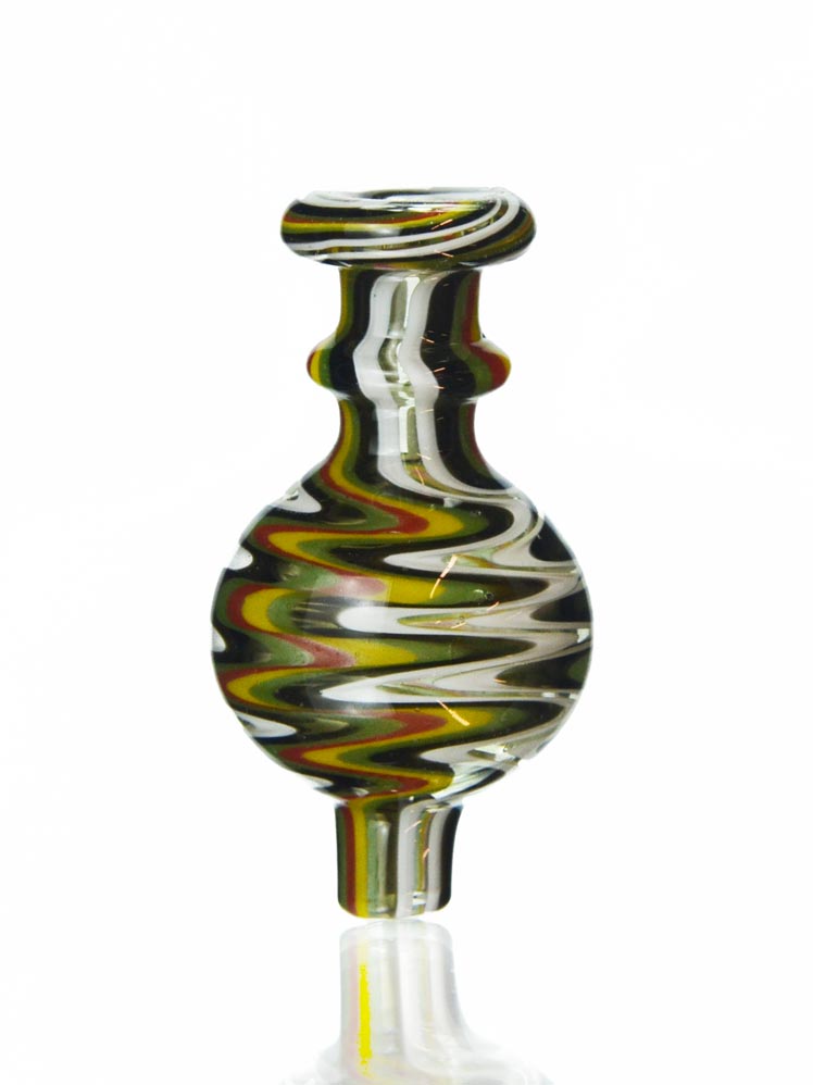 White Rasta Bubble Cap - Bubble Carb Caps for Sale at — Badass Glass