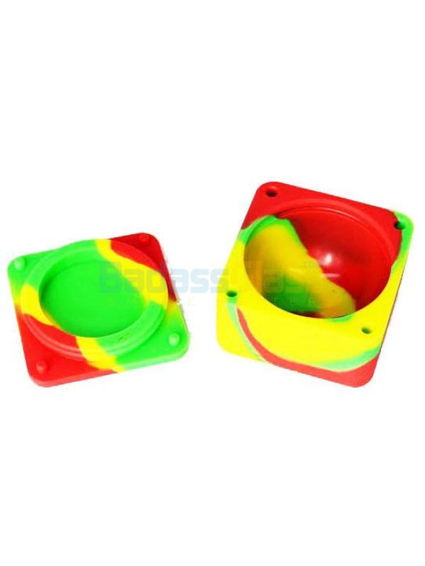 Rasta Wax Cube Concentrate Container at — Badass Glass