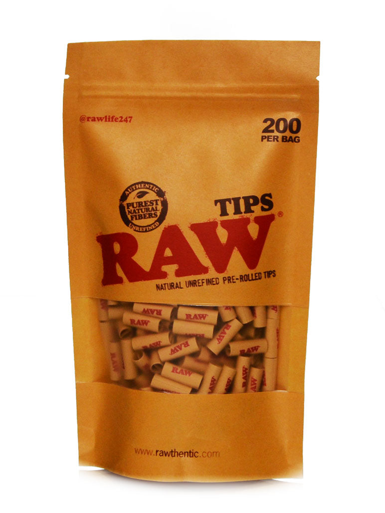 RAW Pre-Rolled Tips - 200ct Bag — Badass Glass