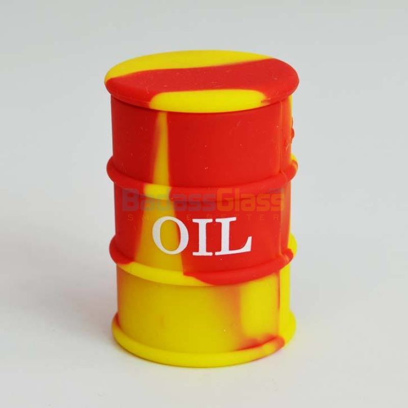 Red & Gold Oil Drum Wax Container at — Badass Glass