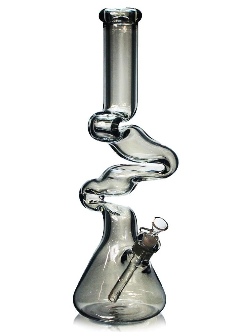 16" Electroplated Z Shaped Bong — Badass Glass